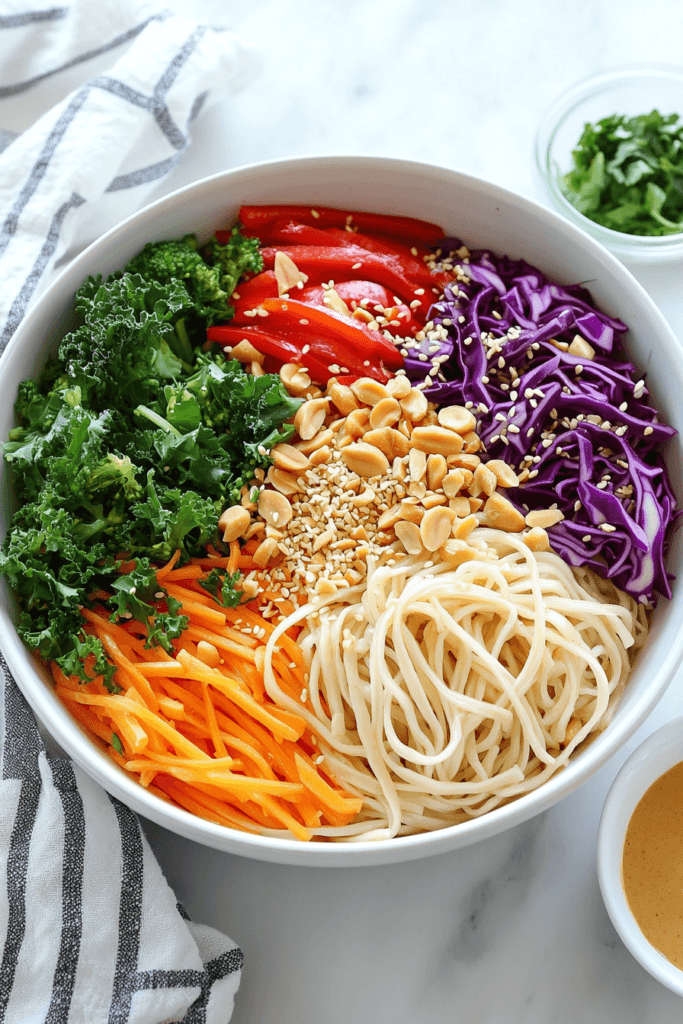 Vegan Rainbow Peanut Noodles Recipe You’ll Crave At 3 AM! - Bringing ...