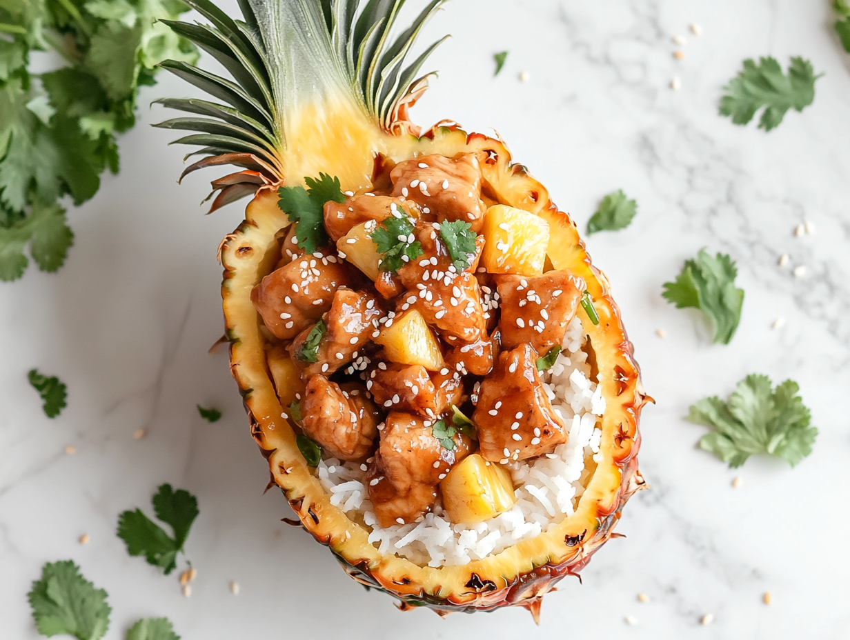 Chicken Teriyaki Pineapple Bowl Recipe For An Island Feast