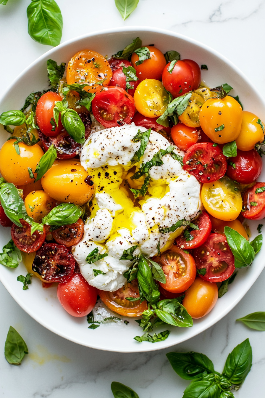 Tomato Burrata Salad Recipe You'll Toss It With Every Meal
