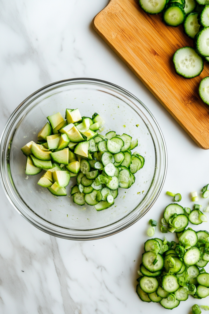 Cucumber Avocado Salad Recipe That Offers A Refreshing Side