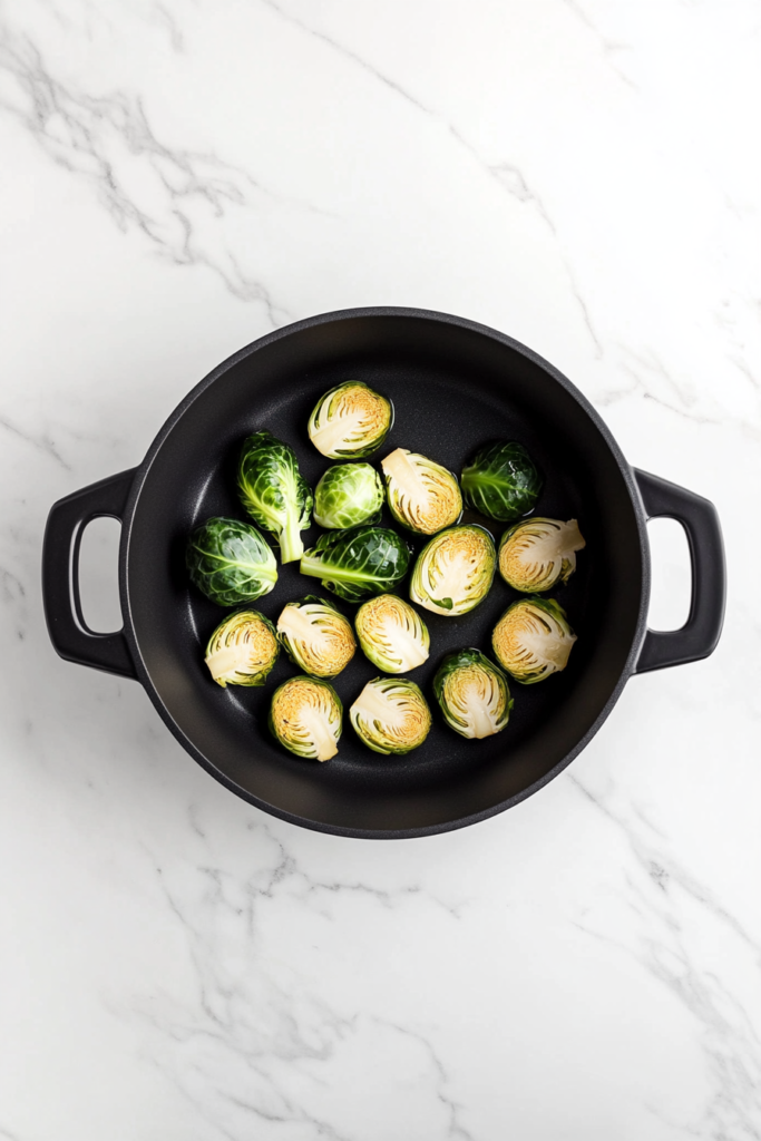 Vegan One Pot Creamy Garlic Brussels Sprouts Pasta Recipe That Will ...