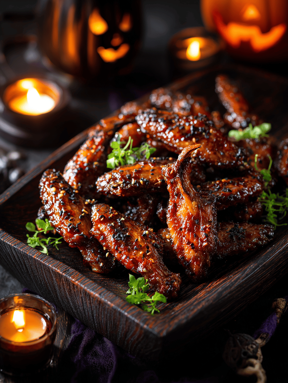Halloween Bat Wings (Soy Sauce Chicken Wings) — A Playful Feast for the ...